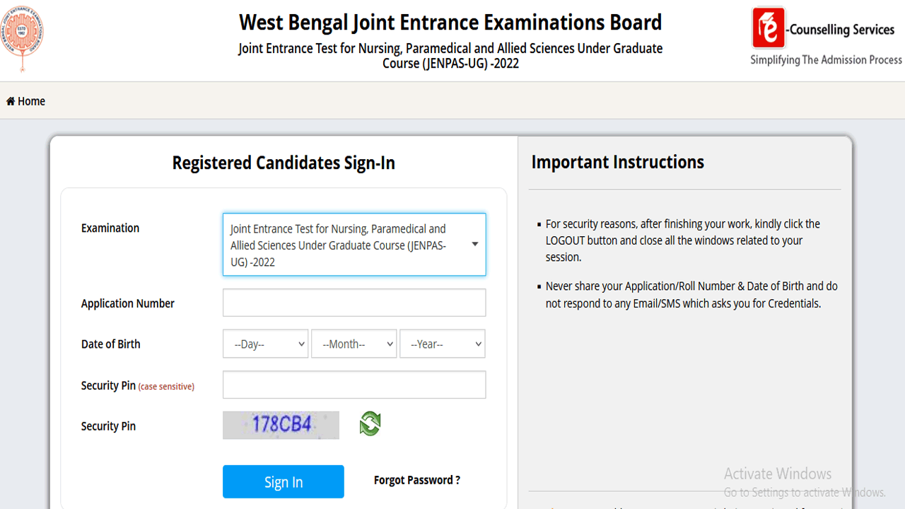 JENPAS UG 2022 Result Out (Direct Link) Download the Nursing Rank Card