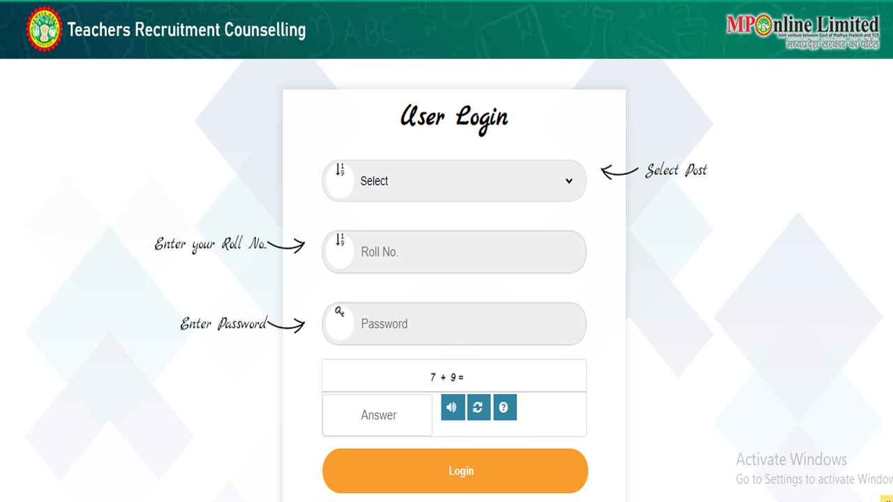 MPTET Varg 3 merit List 2022 Download at trc.mponline.gov.in